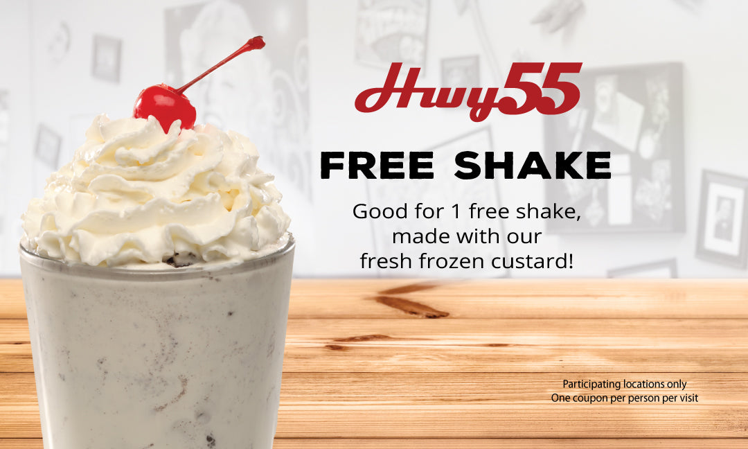 Free Shake Cards (Pack of 100) – Hwy 55 Store